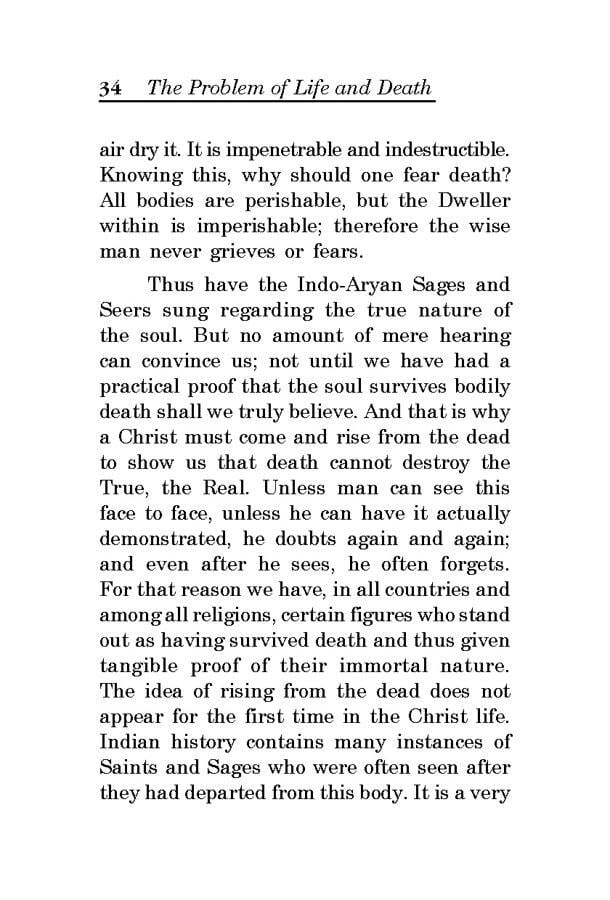 The Problem of Life and Death