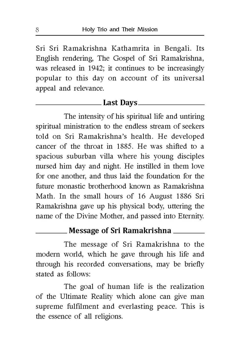 Holy Trio and Their Mission