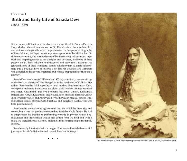 Sri Sarada Devi A Divine Life in Pictures (English) (Deluxe)